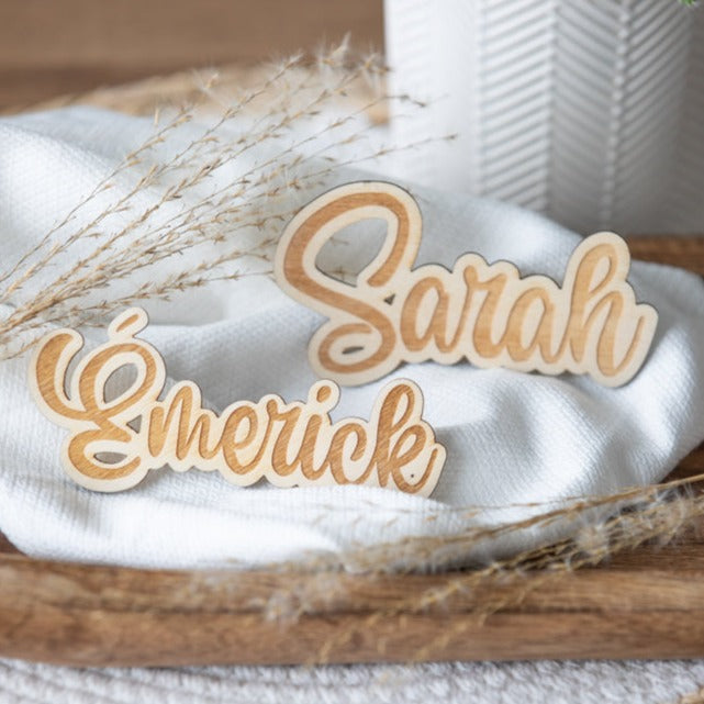 PERSONALIZED WOODEN LABEL. (with pliers) – ECO-CADO